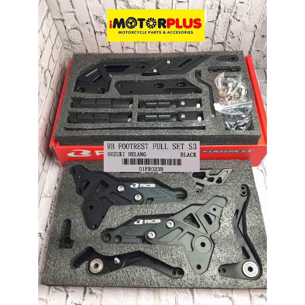 RCB FOOTREST FULL SET S3 for RAIDER 150 Carb/Fi BLACK/ SILVER | Shopee ...