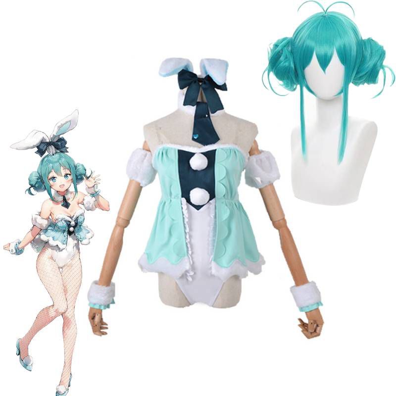 Hatsune Miku cosplay costume Hatsune Miku White Bunny cosplay clothes ...