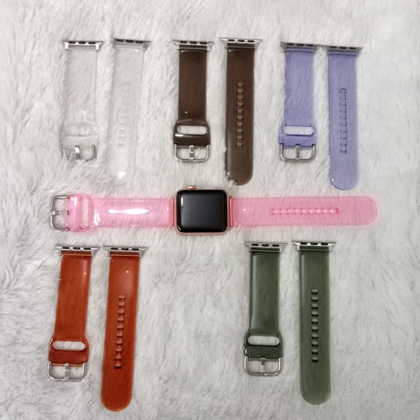 Transparent Silicone Apple Watch Strap For iWatch Series 1 2 3 4 5 SE 6 ...