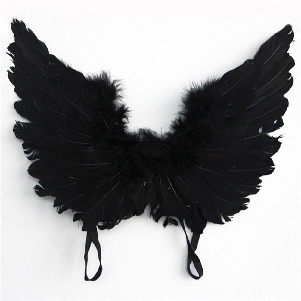 BlessU Large Adult Feather Angel Wings Cosplay Costume Prop Dress Fancy ...