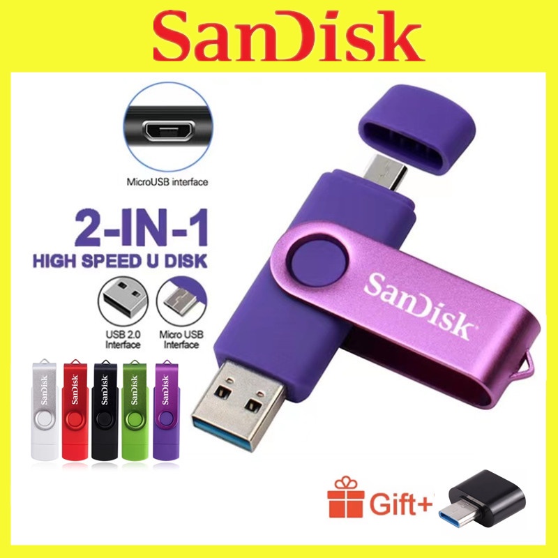 OTG 2 in 1 Micro USB Flash Drive 2.0 16GB 32GB 64GB 128GB Pendrive for ...