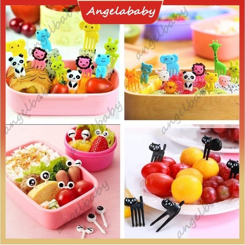 Cartoon Animal Shaped Fruit Snacks Dessert Fork Bento Bento Box ...