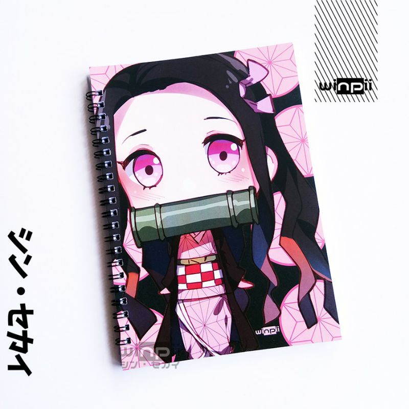 Kamado Nezuko Kimetsu No Yaiba Plain Notebook / Notebook | Shopee ...