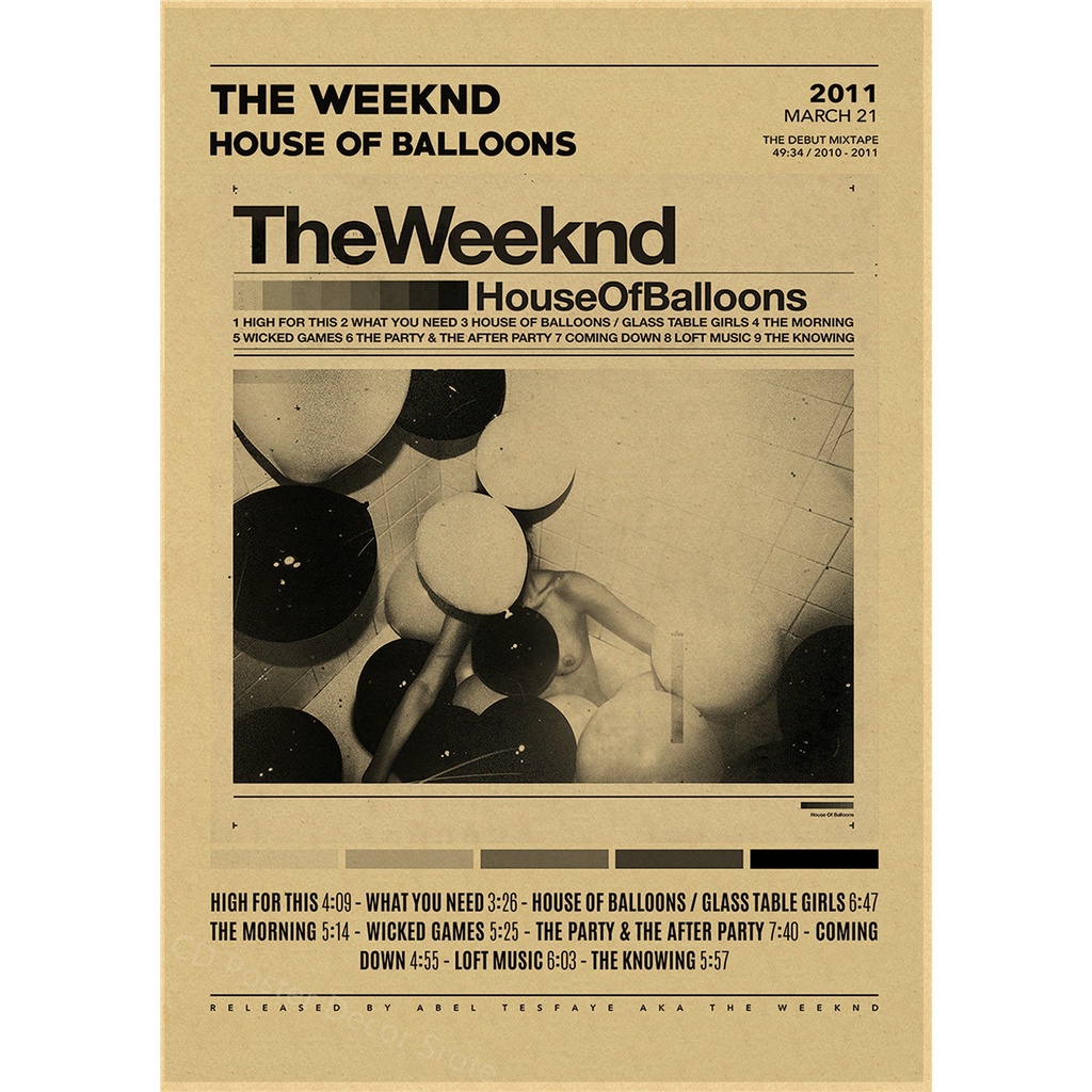 Rapper The Weeknd Poster After Hours Prints DIY Home Room Bar Cafe ...