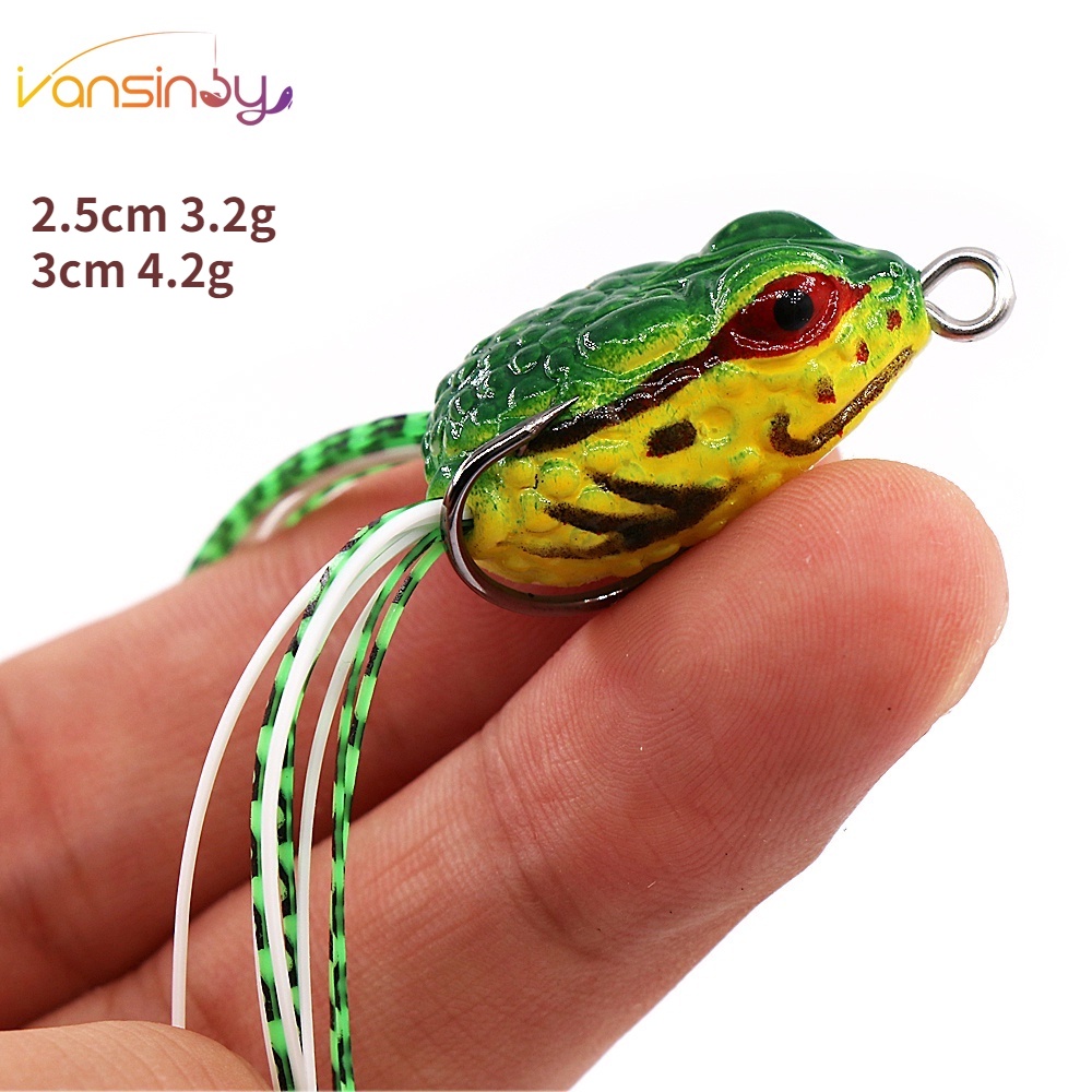 Fishing Soft Frog Lure 2.5cm 3.2g/3cm 4.2g New Small Soft Thunder Frog ...