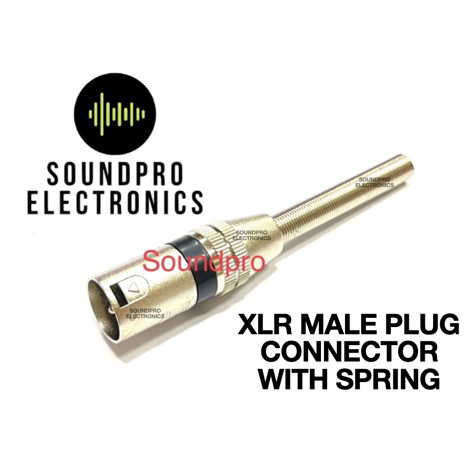 XLR MALE PLUG CONNECTOR w/LONG SPRING 3pins (1pc) | Shopee Philippines