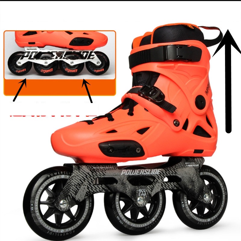 free gift frame professional high speed rollerblades 3*110 big wheel ...
