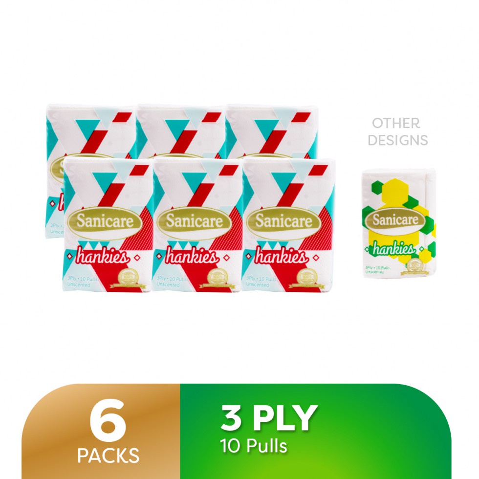 Sanicare Facial Tissue Hankies 3ply 6's Pull 30 Sheets | Shopee Philippines