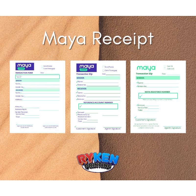 Maya Receipt/Transaction Slip | Shopee Philippines