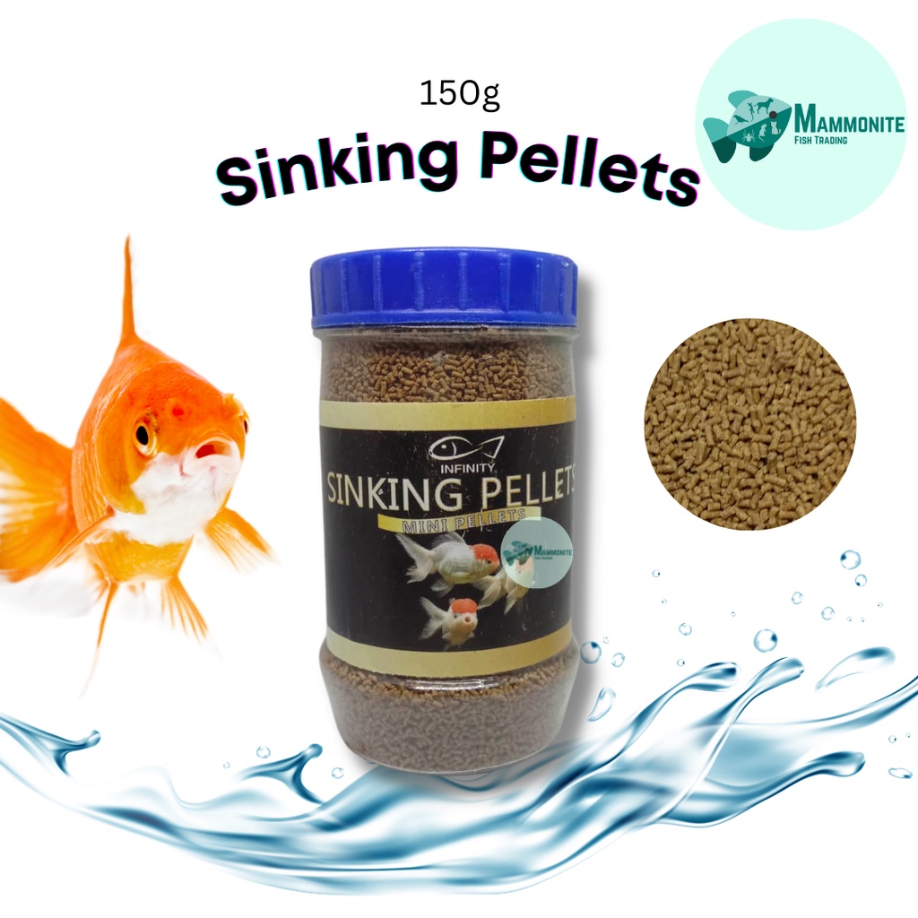 Pet Fish Sinking Pellets Growth Protein Food 150g High Growth aids pet ...