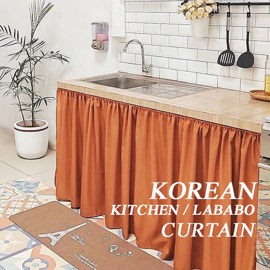 Korean Lababo Curtain lababo kurtina kitchen curtain hollermall ...