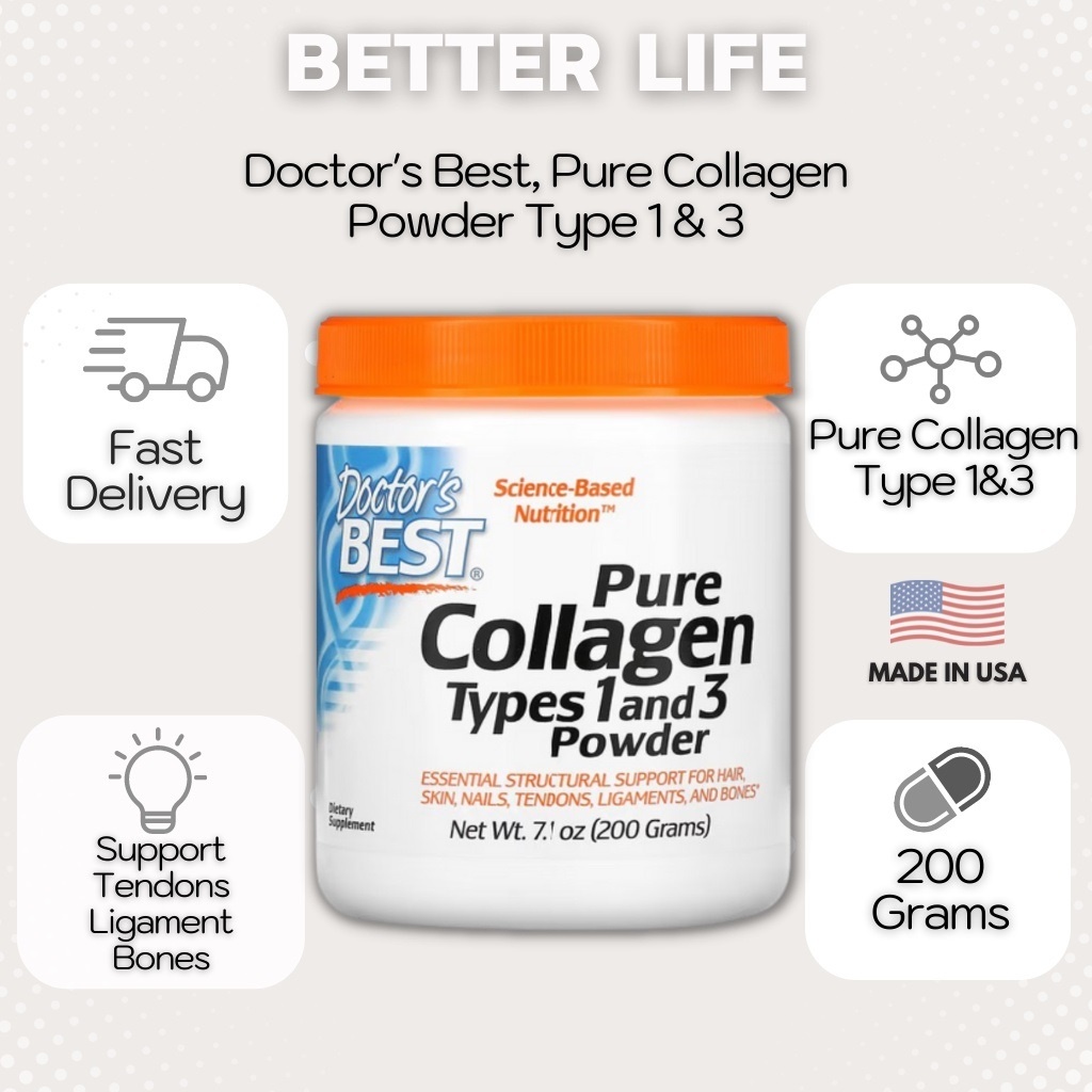 Doctor's Best, Pure Collagen Types 1 and 3 Powder, 7.1 oz (200 g ...