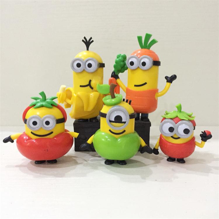 Minions Big Eyes Cute Toys Figures Fruits Vegetables Modeling Doll ...