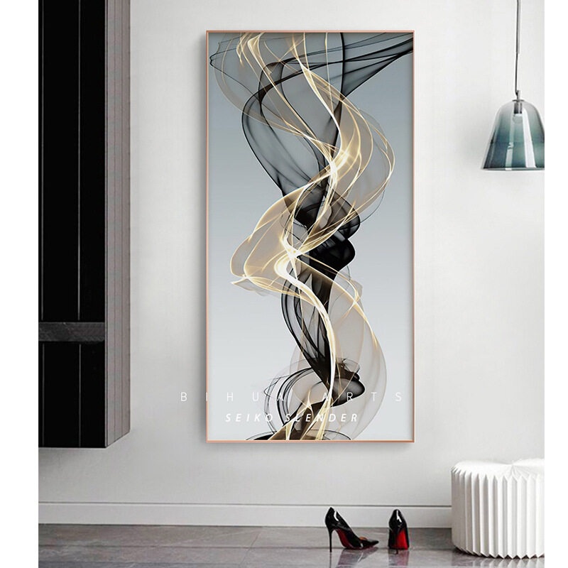 Modern Abstract Art Streamer Picture Nordic Wall Art Canvas Painting ...