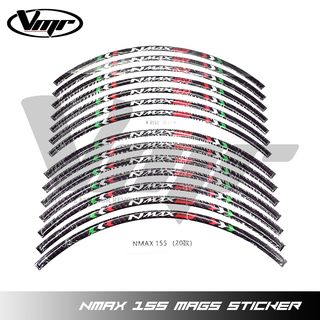 VMR NMAX V1/V2 Motorcycle Accessories Mags Sticker Front and Back Set ...