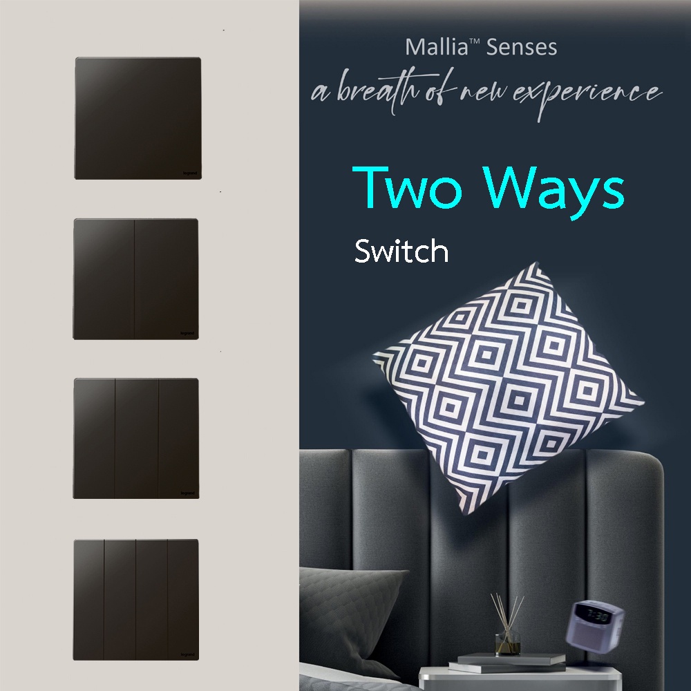 Legrand Two Way Switch Black 1G| 2G 2G |3G 3G |4G 4G | 16A Model Mallia ...
