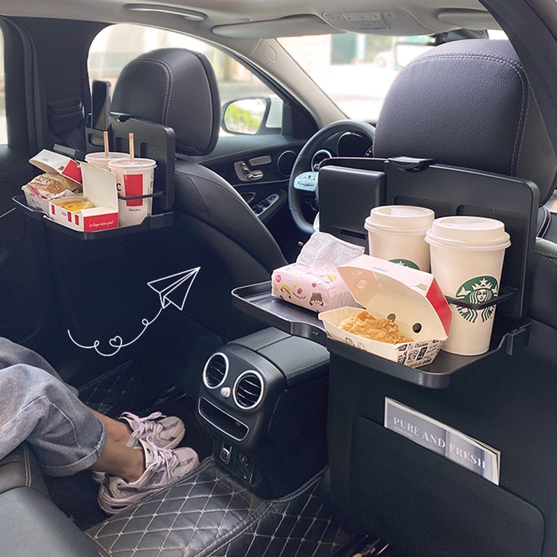 Foldable Travel Dining Tray Table Auto Car Back Seat Stand Food Drinks ...