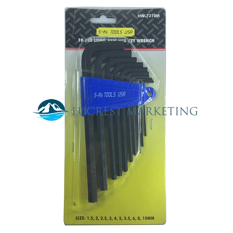 S-Ks Tools USA HW-7310S Long Arm Allen Wrench Set (Black) | Shopee ...