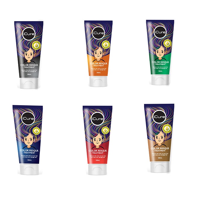 iCure Resque Hair Treatment (Restore Treat Rescue Color and Damaged ...