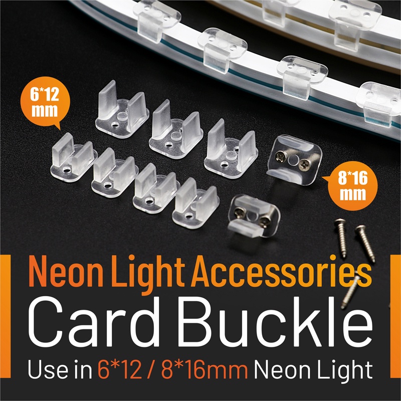 100PCS LED Strip Clips Connector for Fixing 2835 Neon Light 6*12mm 8 ...
