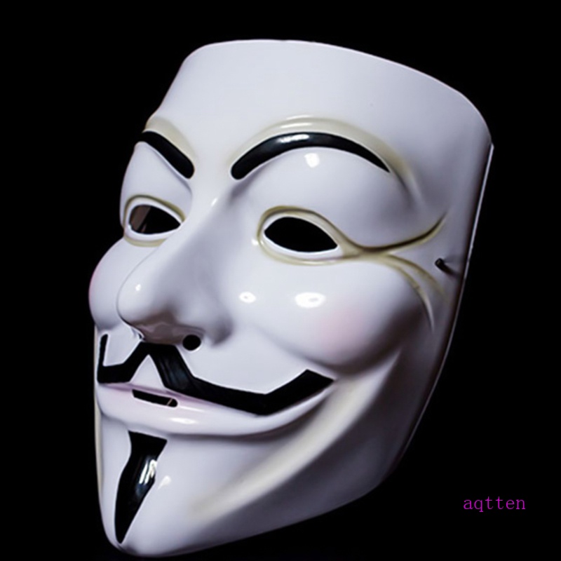 Aqtten Props Headwear Horror Anime Cosplay Masks V Face Anonymous ...