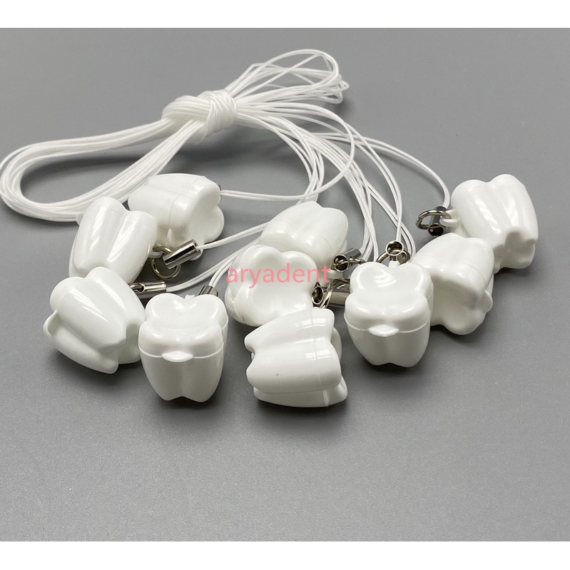 Dental Baby First Teeth Save Box Deciduous Holer Keepsake Case White ...