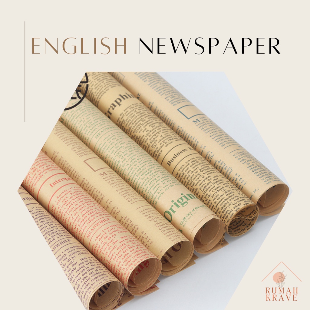 Rumah KRAVE - Newspaper Newspaper Newspaper Wrapping Paper Kraft Samson ...