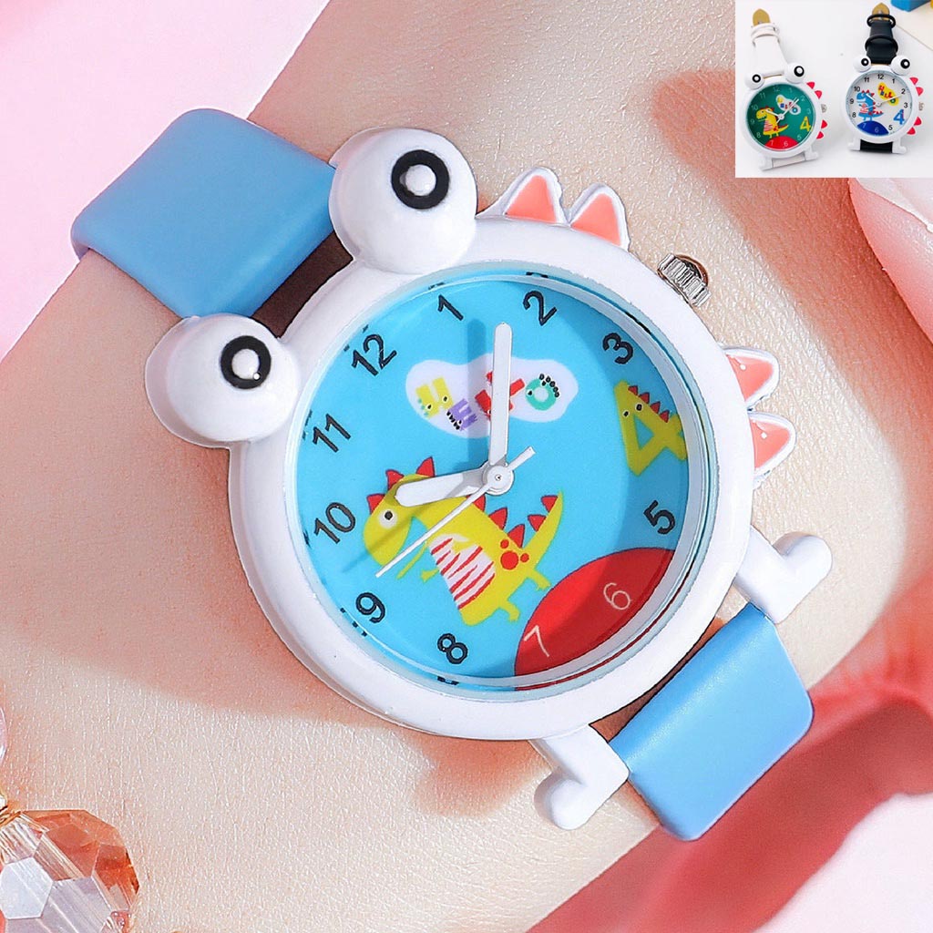 Cute Dinosaur Kids Watch Cartoon Pattern Girls Boys Soft Breathable ...