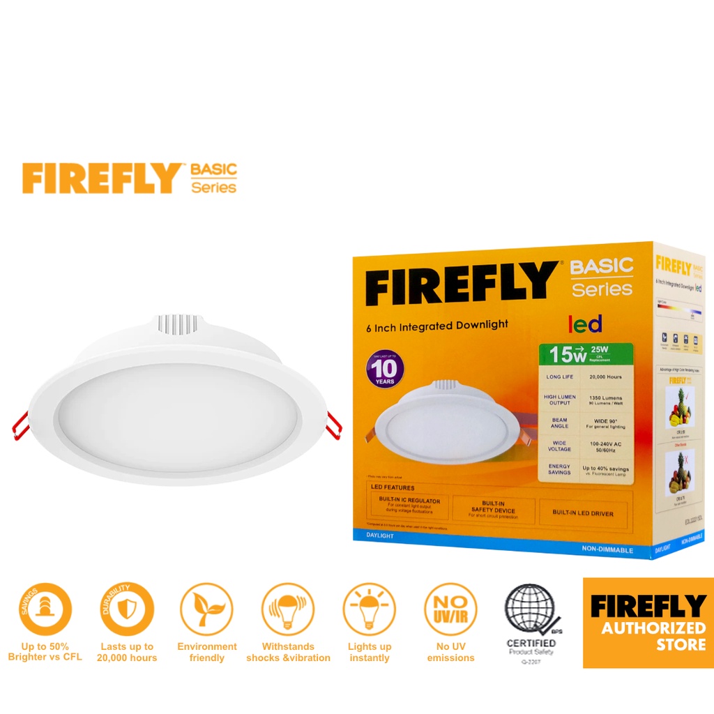 Firefly Basic Series Integrated LED Downlight | Shopee Philippines
