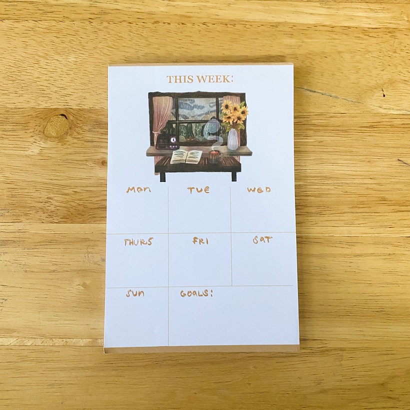 This Cozy Week Notepad, 4 x 6 Memopad, Planner Pad, Sector 17 Seventeen ...