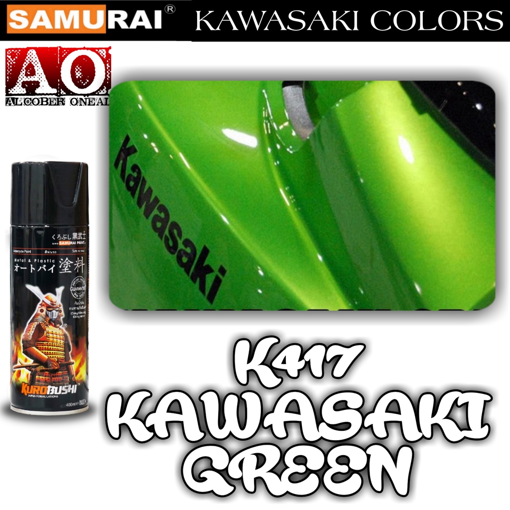 SAMURAI Spray Paint Kawasaki Green K417 - Cash On Delivery | Shopee Philippines