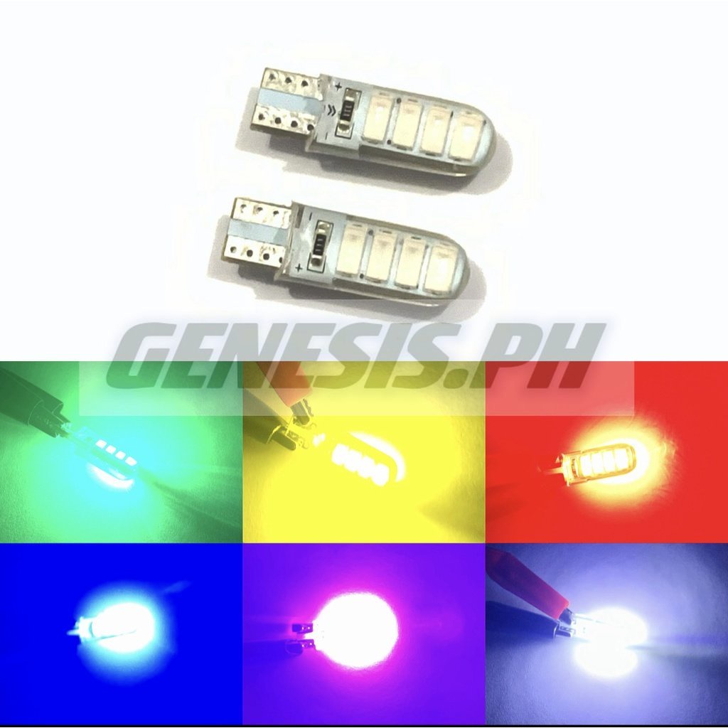 Genesis Motorcycle LED Park Light T10 Jelly 8LED Peanut Bulb For Car ...