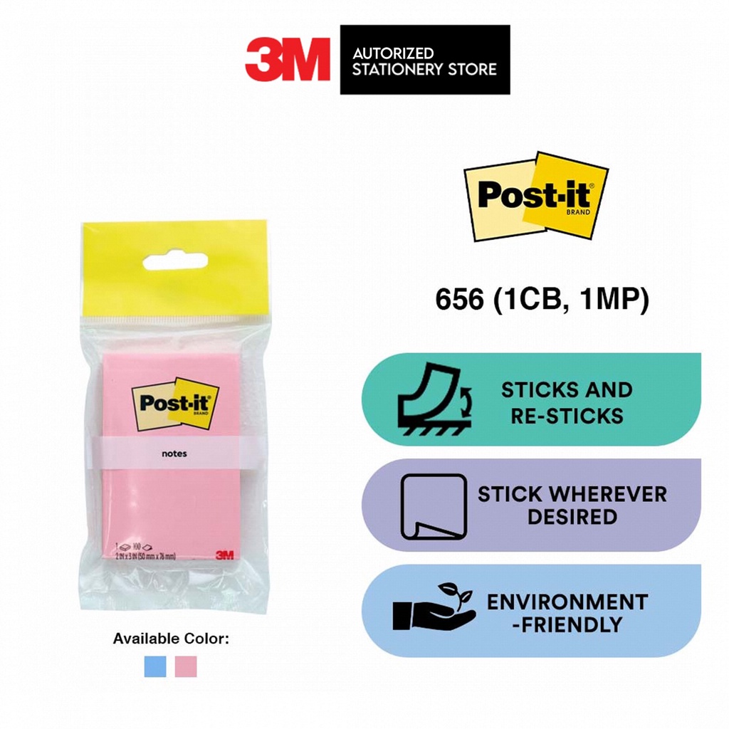 3M Post-it® Notes 656 2x3 100 sheets [MP6561MP, MP6561CB] | Shopee ...