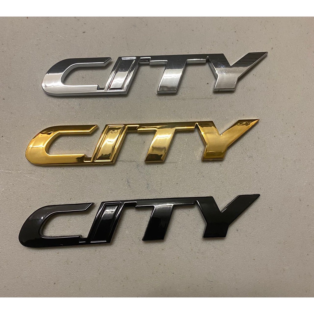 HONDA CITY GD6 EMBLEM BLACK EMBLEM CITY GOLD EMBLEM CITY CHROME ...