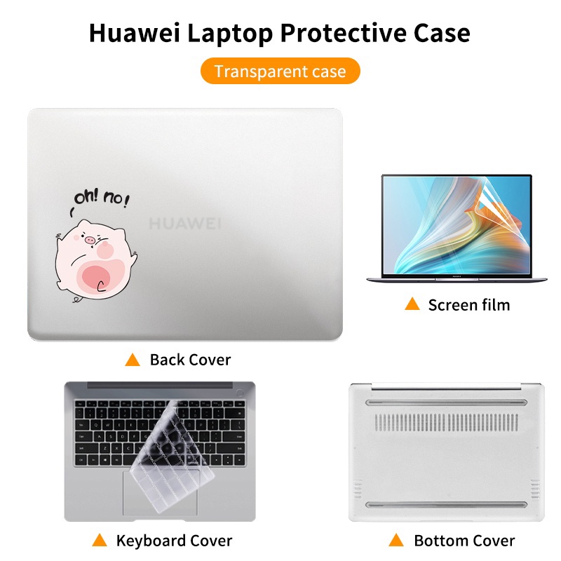 【24h Ship】4 in 1 Huawei Matebook D14 D15 D16 Case Keyboard skin ...