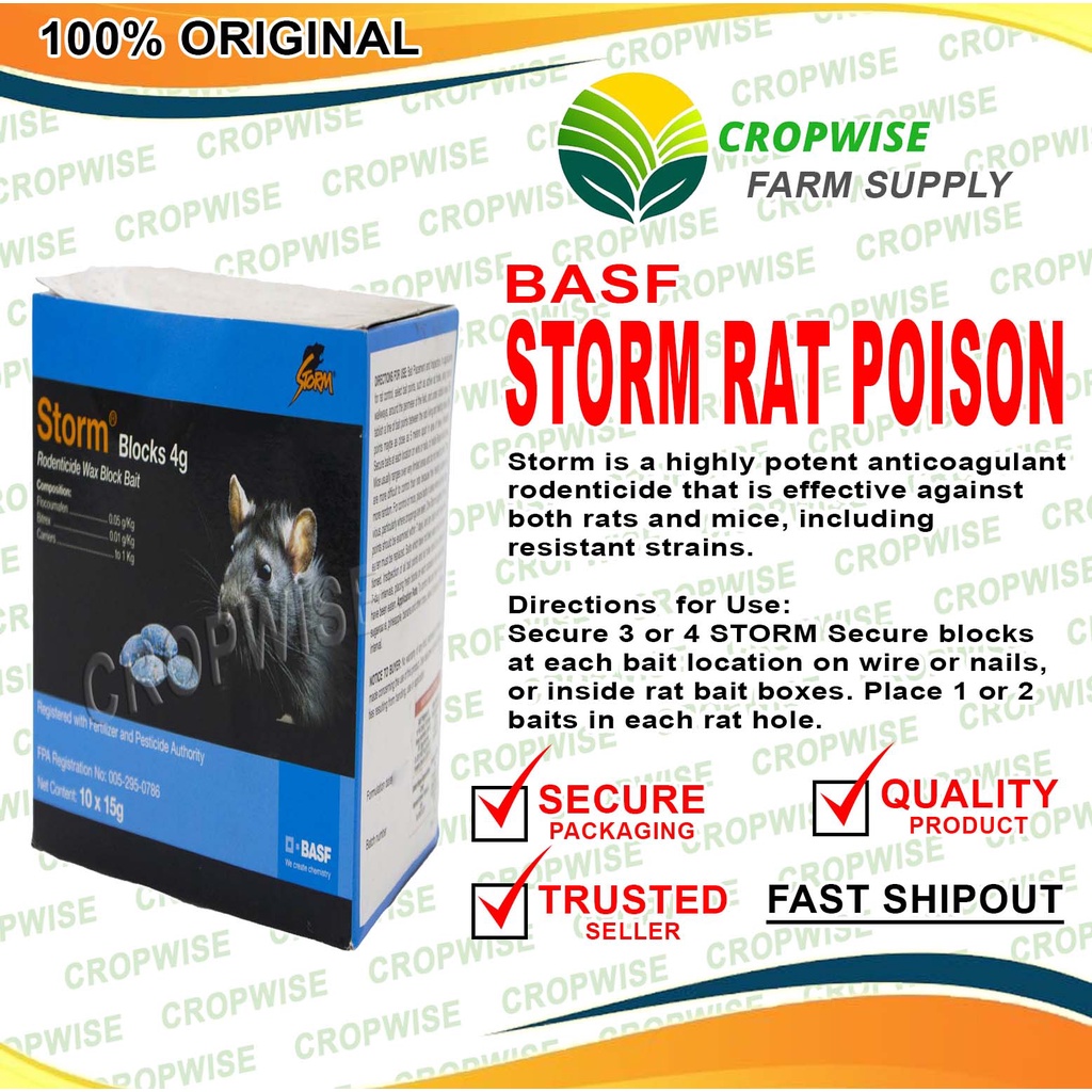 BASF 4g Storm Block RAT POISON Per pack | Shopee Philippines