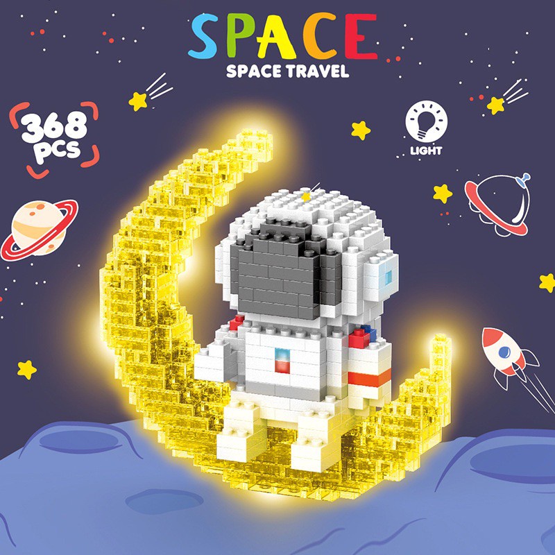 368Pcs Mini Astronaut Model Building Blocks Boy Assembled Puzzle ...
