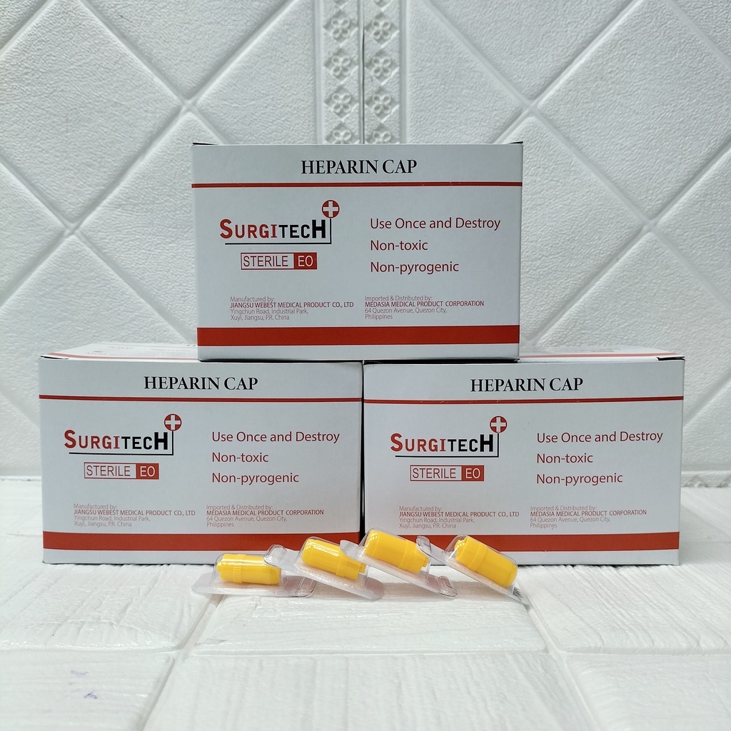 Heparin Cap / Heplock (Surgitech) (Per box) | Shopee Philippines
