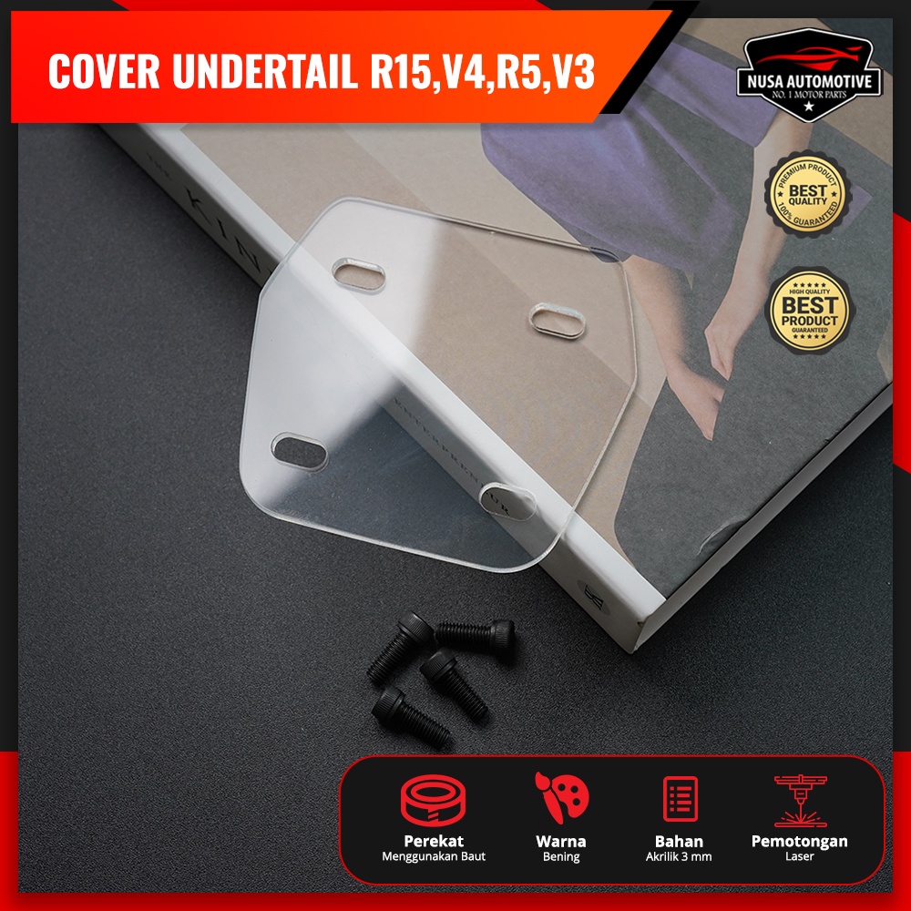 Nsa MIKA UNDERTAIL R15 COVER UNDER TAIL R15 Clear Acrylic YAMAHA YZF ...