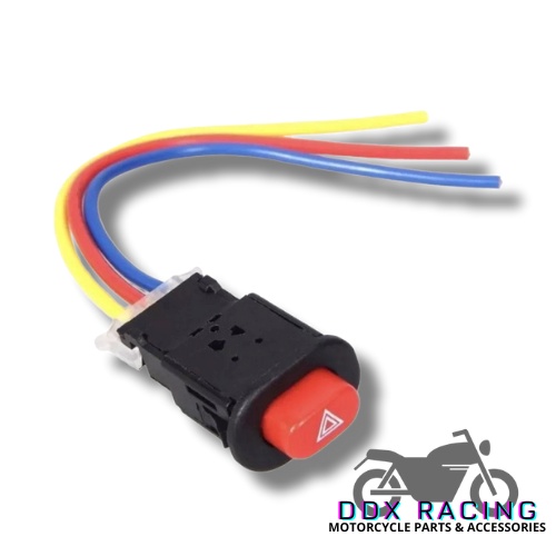 DDX RACING UNIVERSAL MOTORCYCLE HAZARD SWITCH WITH WIRE | Shopee ...