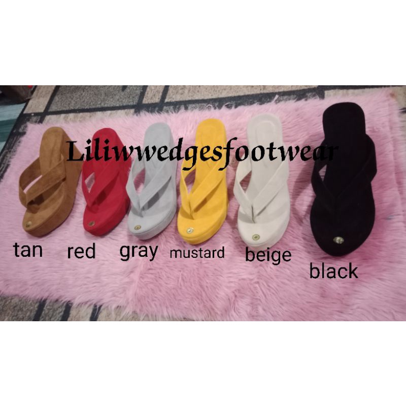 Onhand red 6,9,10 slipper wedge gamosa | Shopee Philippines
