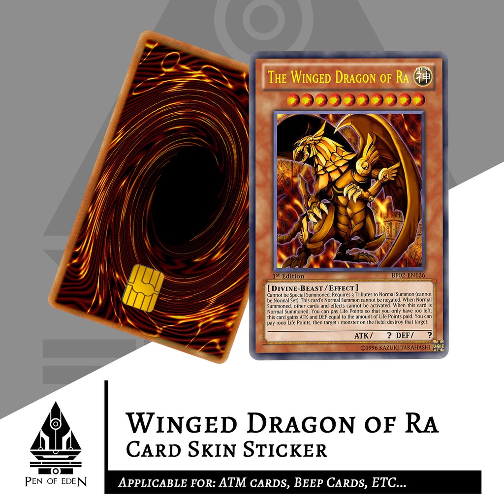 Yu-Gi-Oh! The Winged Dragon of Ra Card Skin Sticker for ATM Card & Beep ...