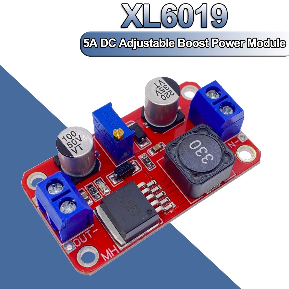 XL6019 5A DC-DC Step Up Power Module Boost Volt Converter 3.3V-35V To 5V 6V 9V 12V 24V ...