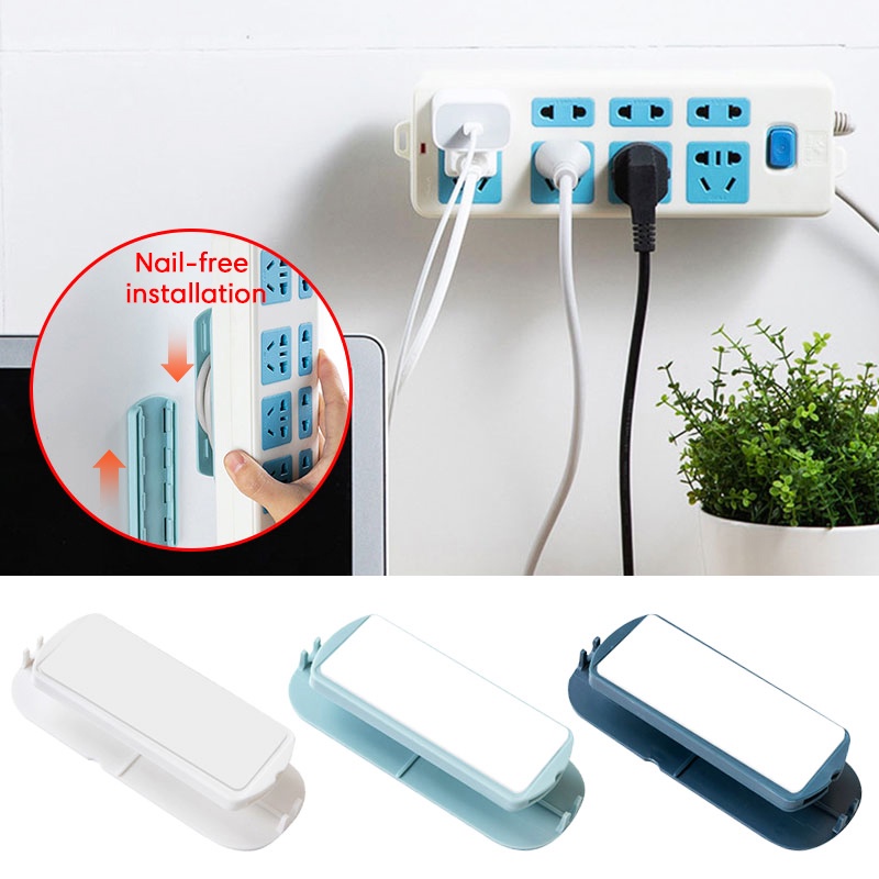 COD Self-Adhesive Power Strip Holder with Cable Organizer, Wall Mount ...