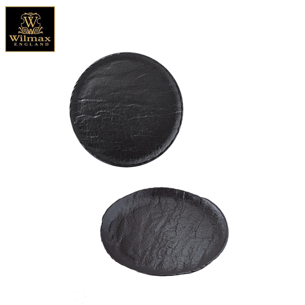 Wilmax England Slate Stone Round Plate Dish Plate Platter 7" / 18cm ...