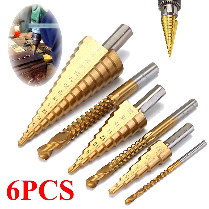 Drill Bit Set Titanium Tapered reamer Step drill bit Conical drill bit ...