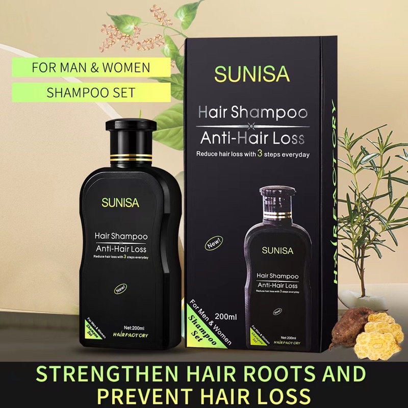 100% Authentic SUNISA Organic Hair Grower Anti-Hair Loss Shampoo 200ml ...