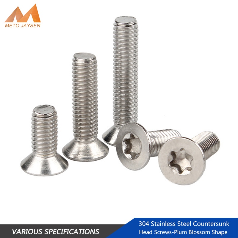 304 Stainless Steel M3 M4 M5 M6 Countersunk Torx Head Bolt Flat Head ...
