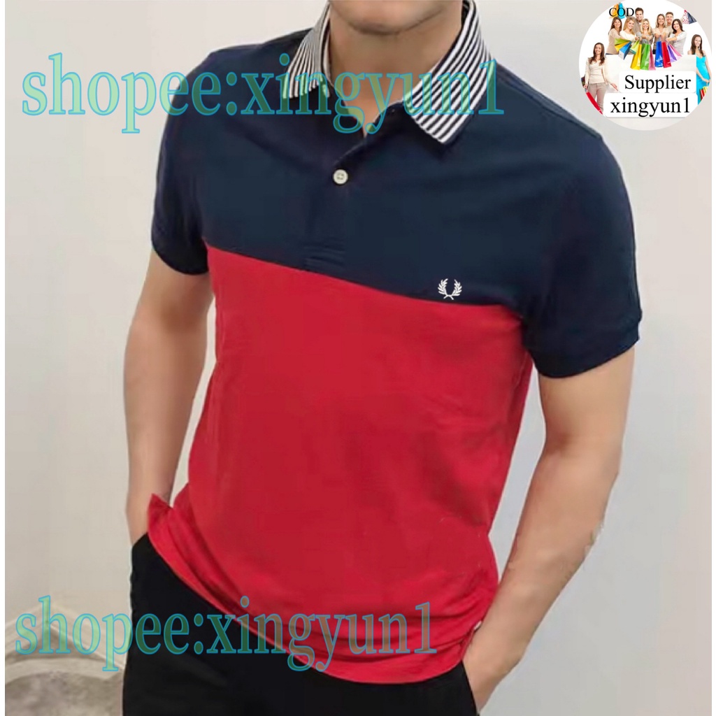 fashion two color combination Men polo shirt stretch cotton /Small to ...