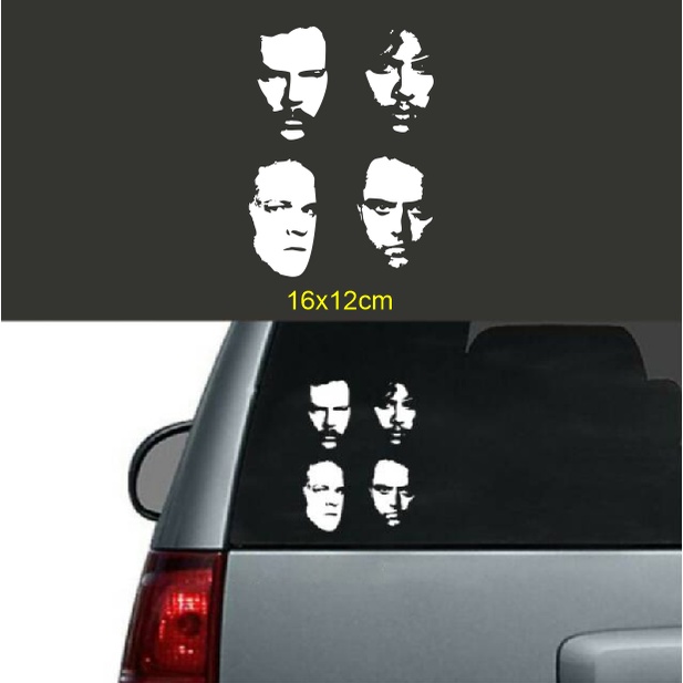 Metallica Silhouette Face Band Car Sticker - Car Decal Sticker | Shopee ...
